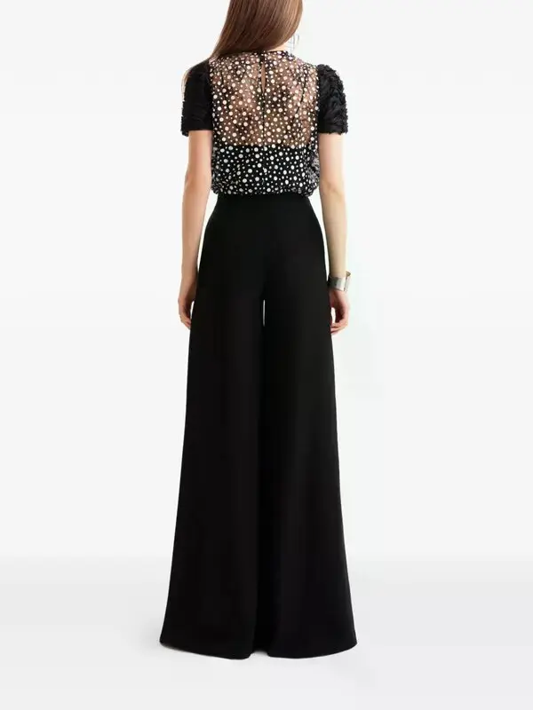 GEMY MAALOUF Polka Dot Mesh Blouse
