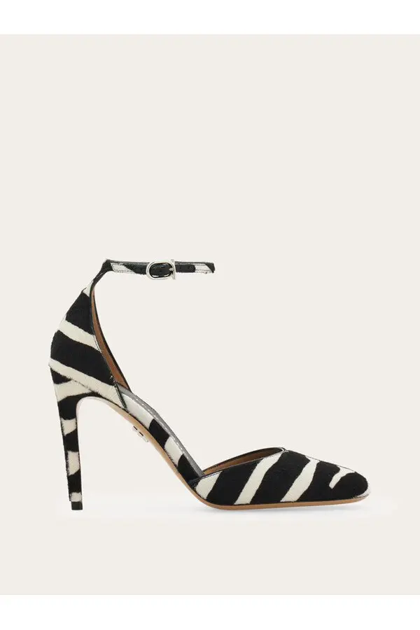 FERRAGAMO Pony Skin Stiletto Pump - Black