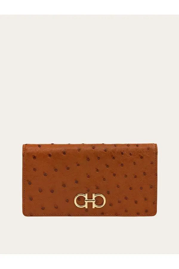 FERRAGAMO Gancini Continental Wallet - Brown