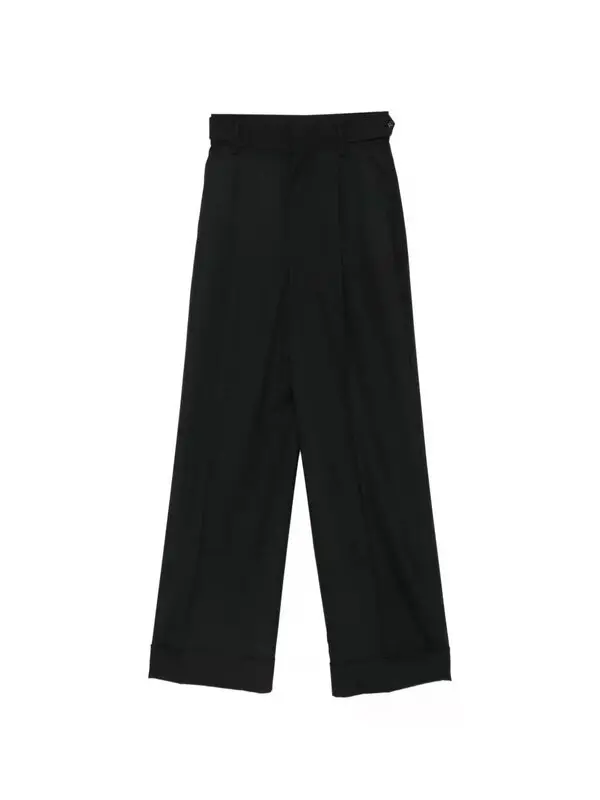 Alberta Ferretti Pleated Front Trousers - Black