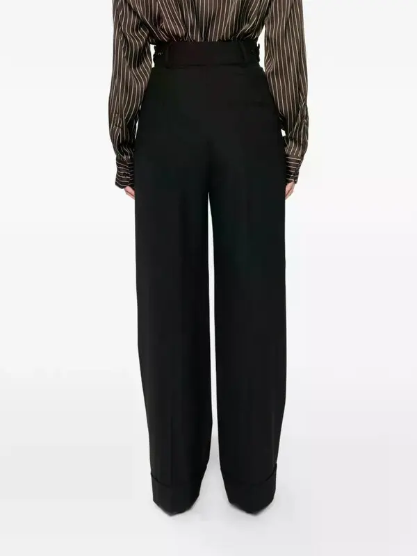 Alberta Ferretti Pleated Front Trousers - Black