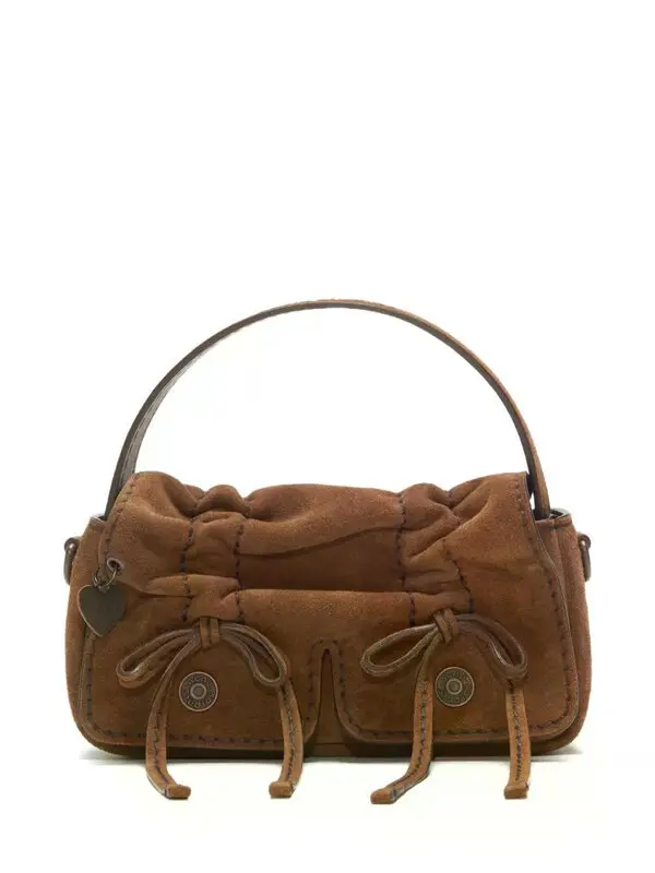 Acne Studios Suede Shoulder Bag With Pockets