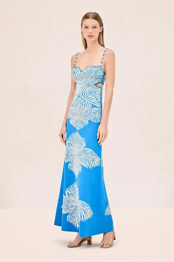 Alexis Rayana Midi Dress - Blue