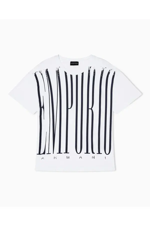 Emporio Armani T-shirt In Light Cotton Jersey - White