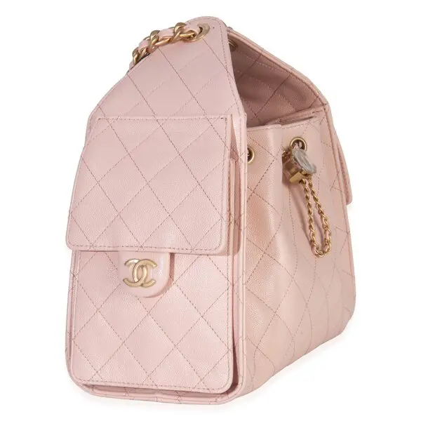 Chanel Quilted Caviar 25 Hobo - Pink