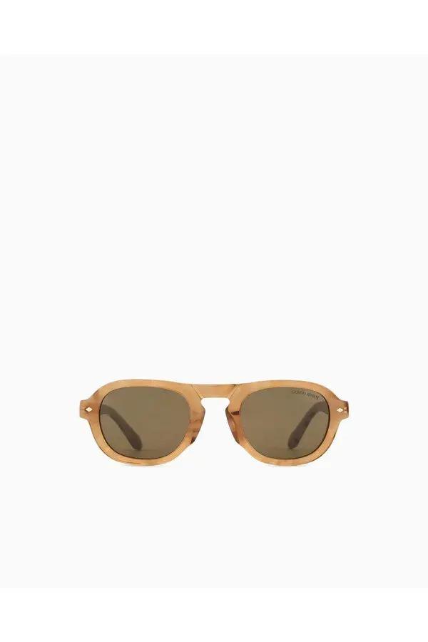 Giorgio Armani Asian Fit Square Sunglasses - Natural