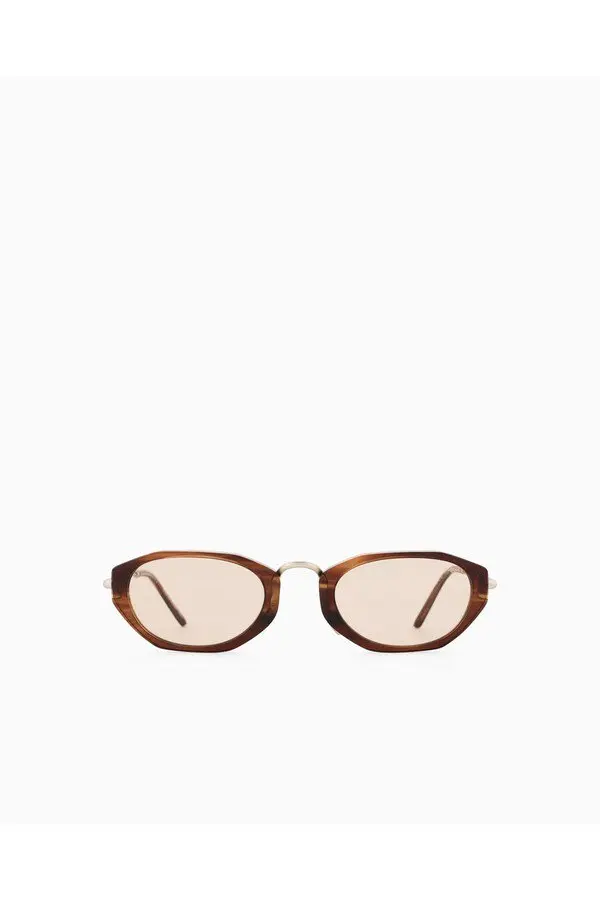 Giorgio Armani Hexagonal Sunglasses - Brown