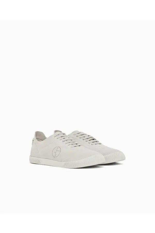Giorgio Armani Suede Sneakers - Natural