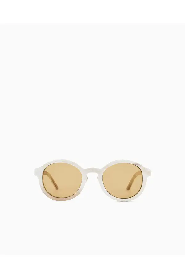 Giorgio Armani Round Frame Sunglasses - White