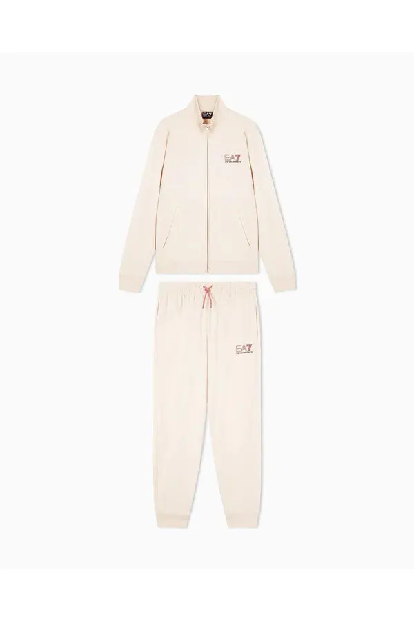 Emporio Armani Jersey Tracksuit With Logo Details - Natural