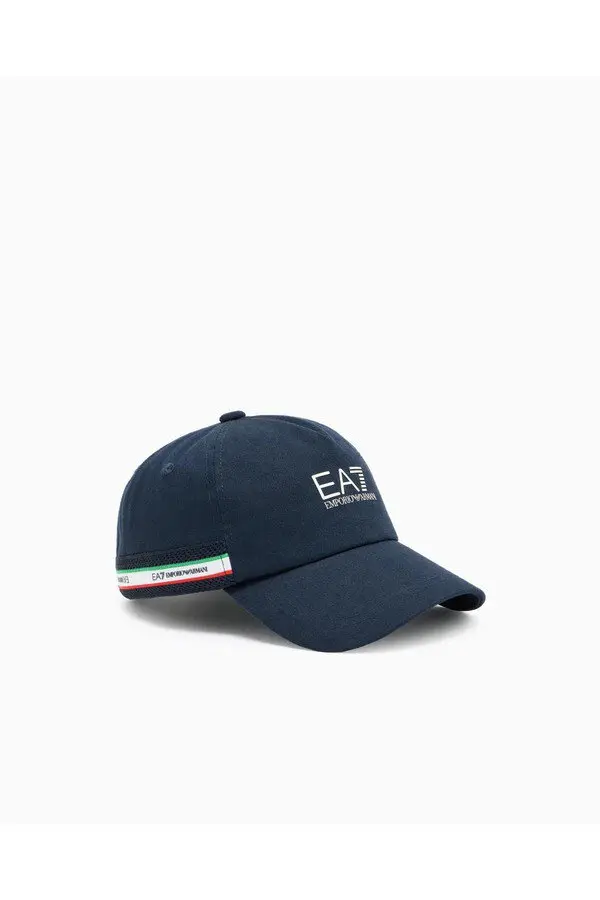 Emporio Armani Cotton Baseball Cap - Navy