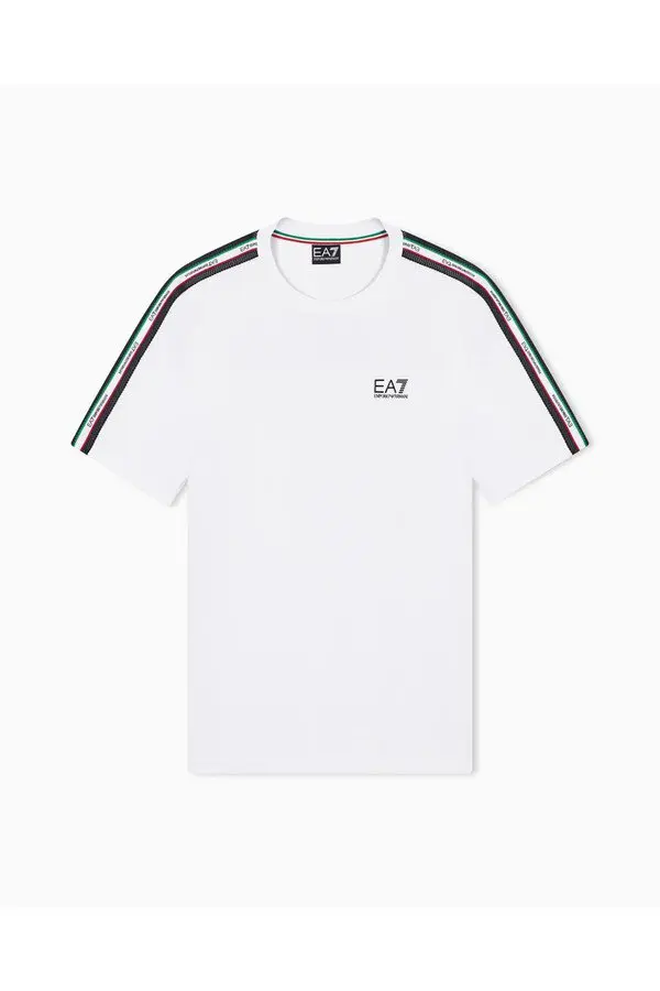 Emporio Armani Italian Spirit Cotton-jersey Crew-neck T-shirt - White