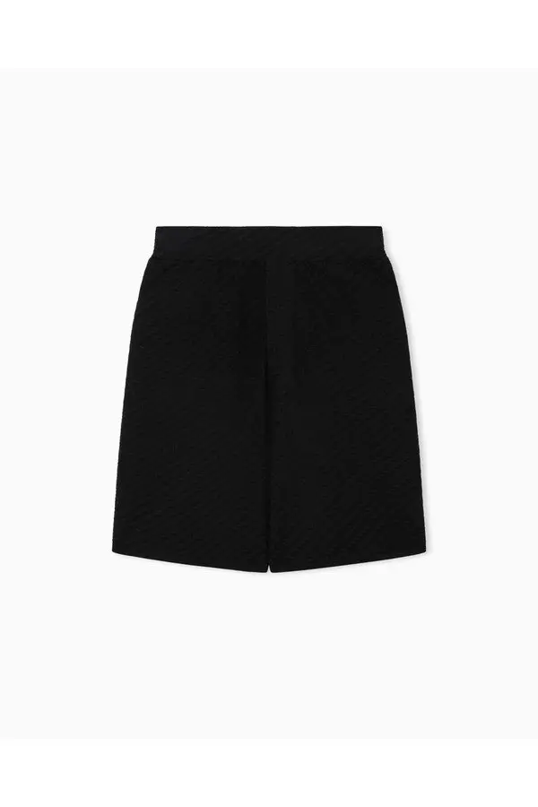 Emporio Armani Viscose Blend Knit Bermuda Shorts