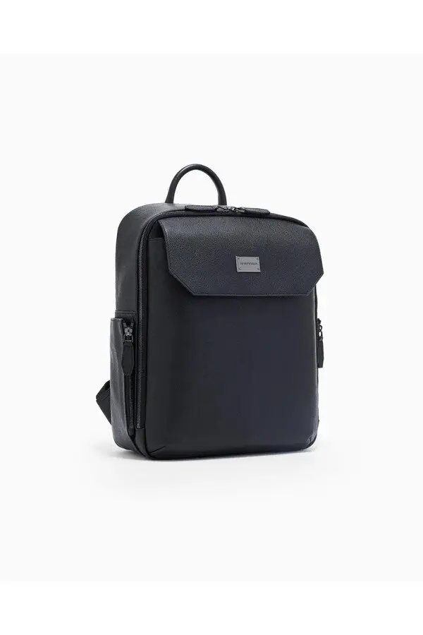Emporio Armani Tumbled Leather Backpack