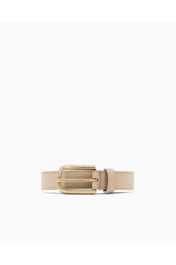 Emporio Armani Palmellato-leather Belt - Green