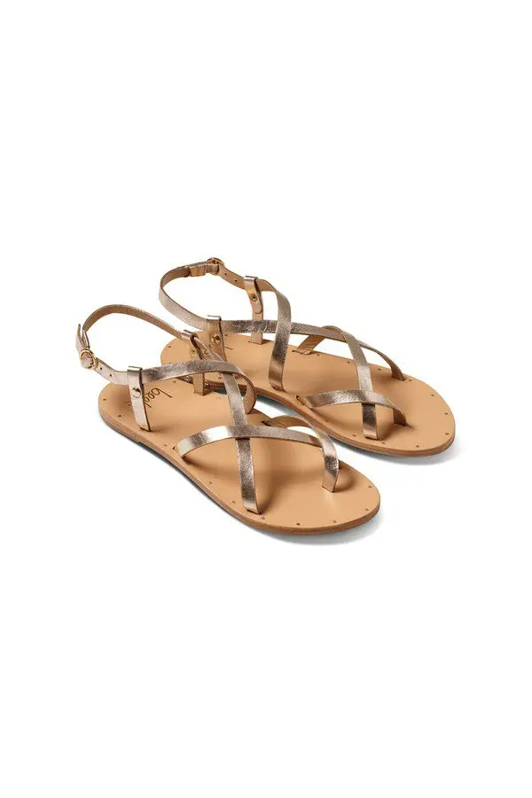 Beek Linnet Leather Toe-ring Sandal - Gold