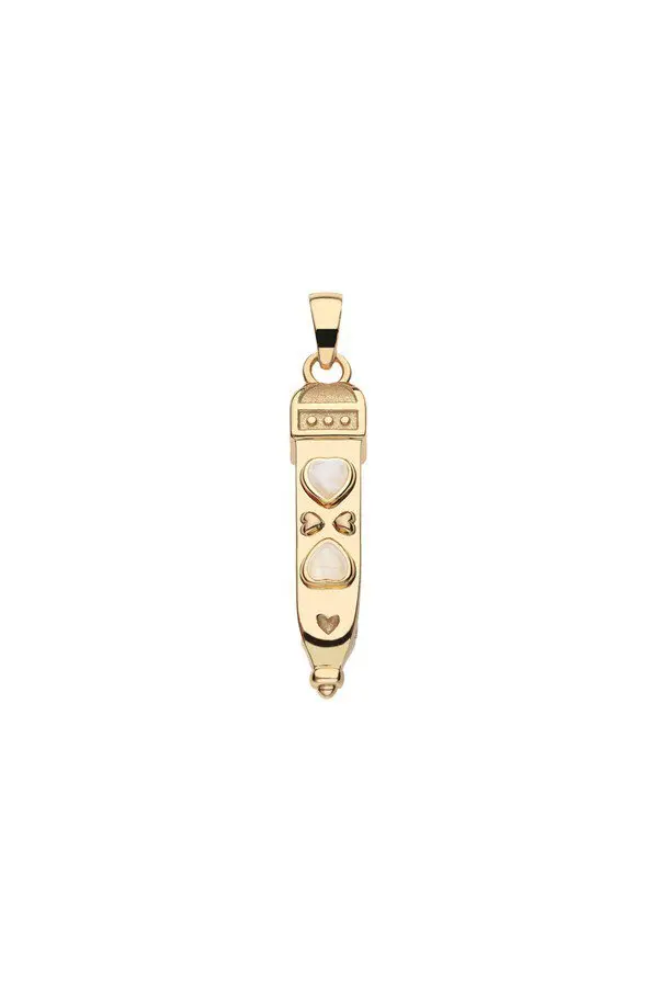JANE WIN Love Is Strong Heart Ray Pendant - Gold