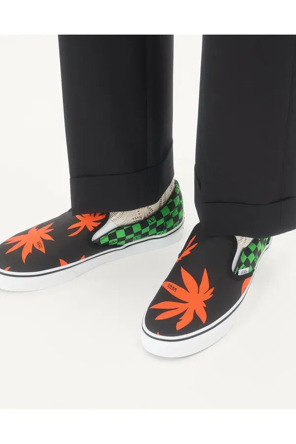 Valentino Garavani X Vans Vlogo Tropical Slip-on Sneakers - Black