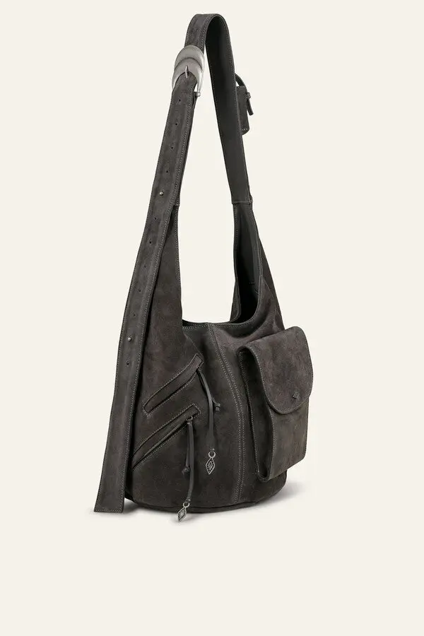 Ba&sh Youyou Multi-pocket Bucket Bag - Gray