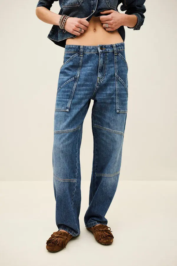 Ba&sh Moyce Textured Cargo Jeans