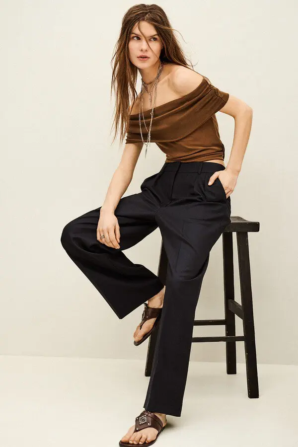 Ba&sh Nani Wide-leg Wool Pants