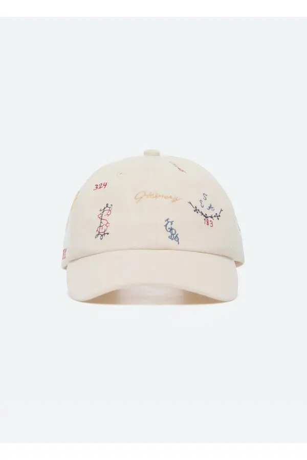 Sea Claira Embroidered Baseball Cap - Red