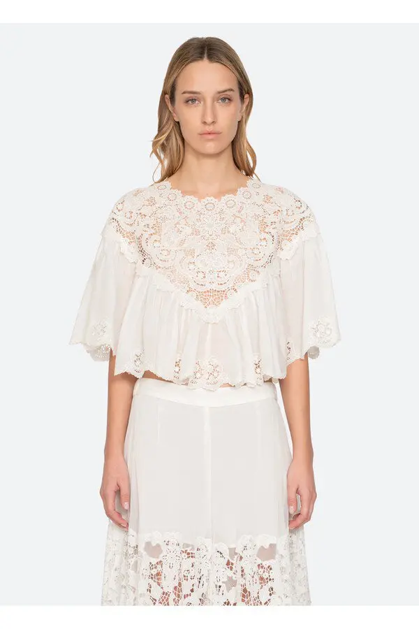 Sea Sofia Embroidered Top - White