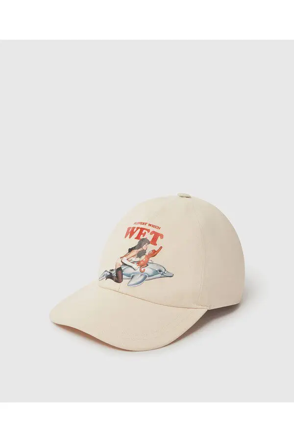 Stella McCartney Jeff Koons Slippery When Wet Cap - Natural