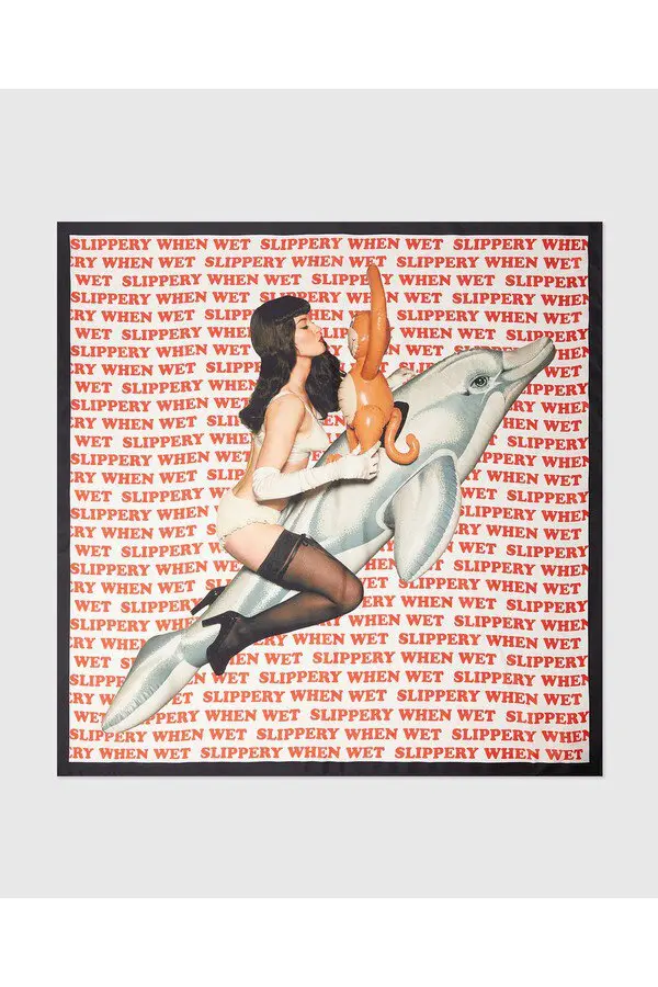 Stella McCartney Jeff Koons Slippery When Wet Scarf - Red