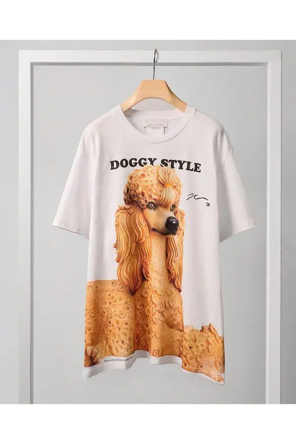 Stella McCartney Signed Jeff Koons Doggy Style T-shirt - White