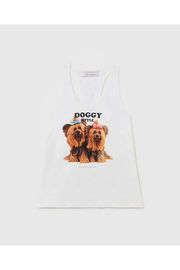 Stella McCartney Jeff Koons Doggy Style Tank - White