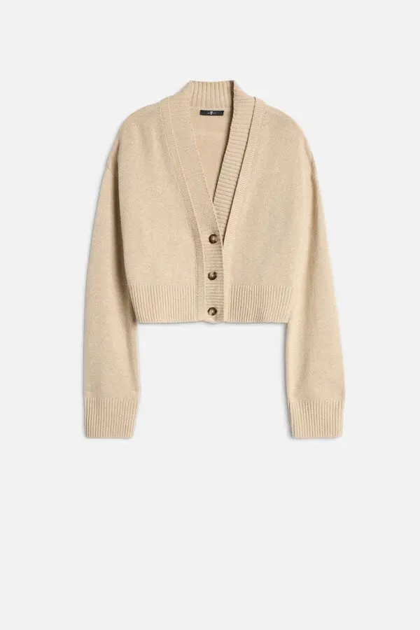7 For All Mankind Double Cardigan In Wool Blend