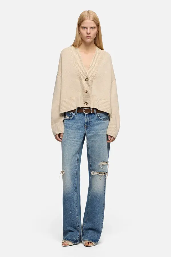 7 For All Mankind Double Cardigan In Wool Blend