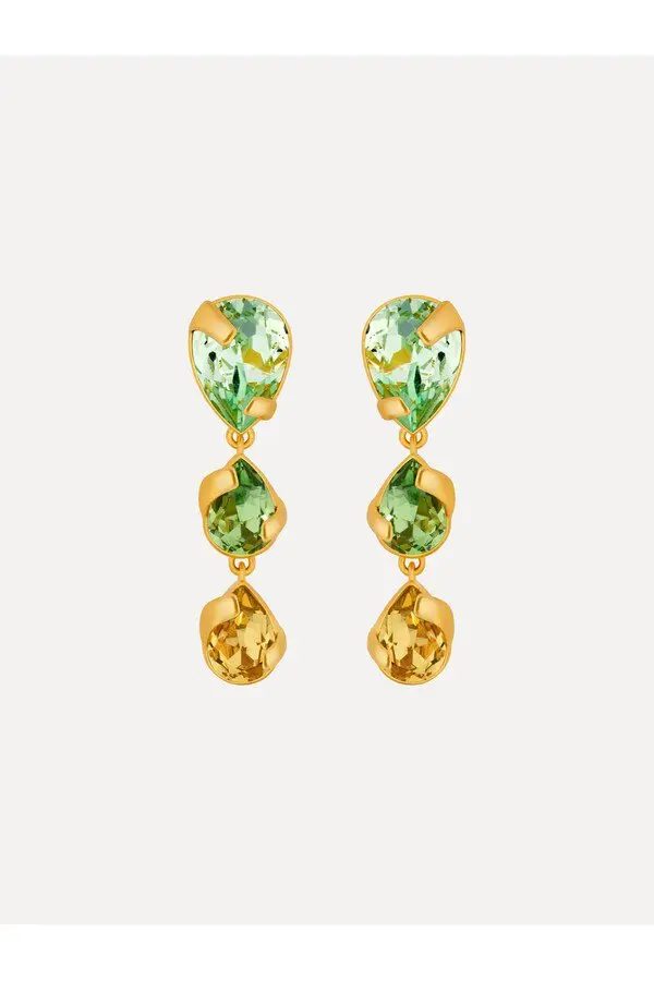 Oscar De La Renta Pear-cut Drop Earrings - Gold