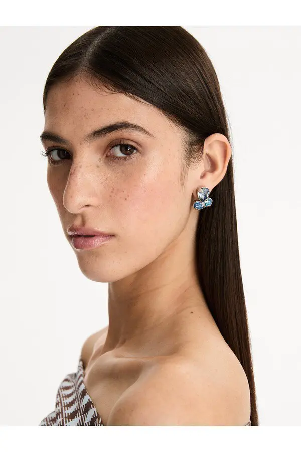 Oscar De La Renta Pear-cut Cluster Stud Earrings