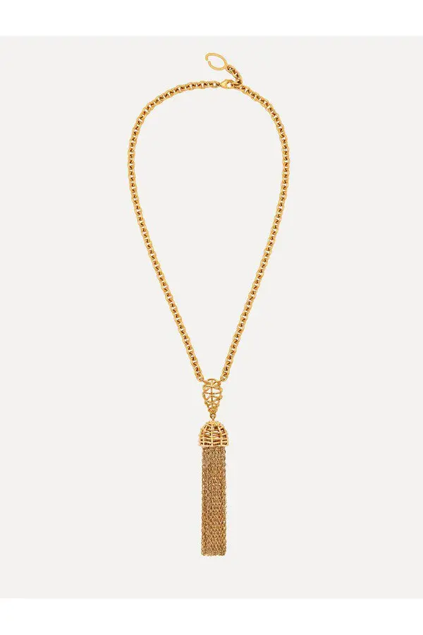 Oscar De La Renta Rattan Chancelier Pendant Necklace - Gold
