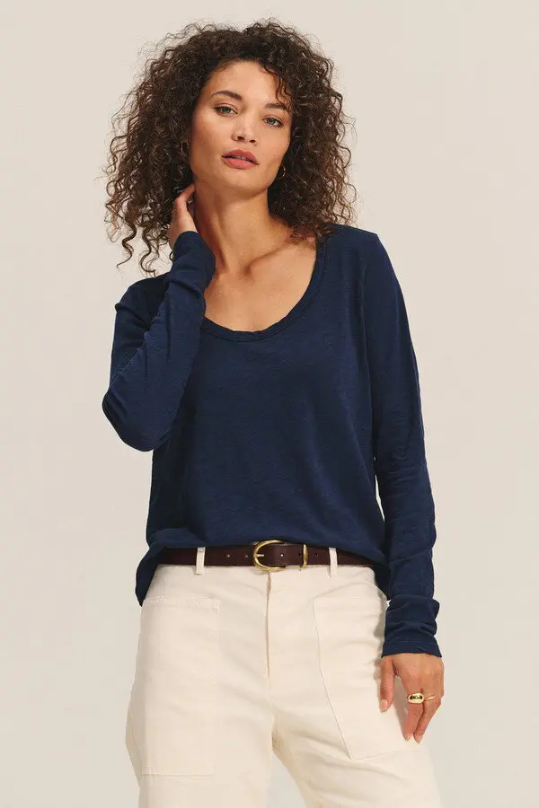 Velvet By Graham & Spencer Becky Tee - Blue / Navy