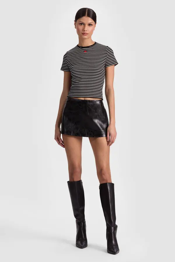 Alice + Olivia Cindy Cropped Tee