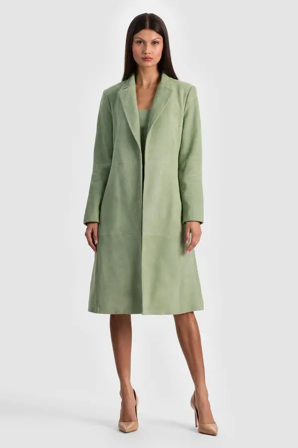 Alice + Olivia Karley Suede Wrap Coat