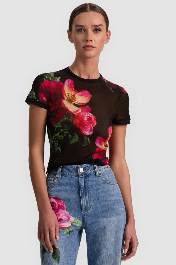 Alice + Olivia Tess Printed Tee