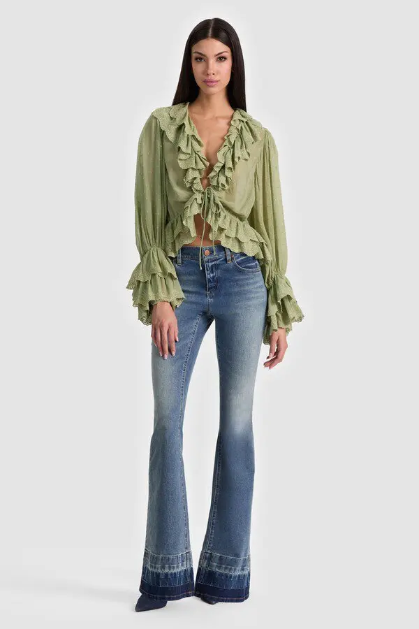 Alice + Olivia Roseline Flare Jeans