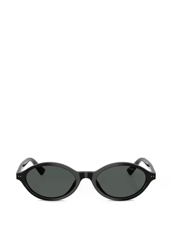 JIMMY CHOO Oval-frame Sunglasses - Black