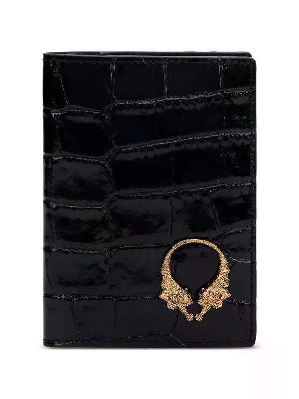 Roberto Cavalli Crocodile-print Wallet - Black
