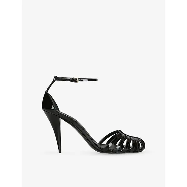 Givenchy Cage Leather Heeled Sandals
