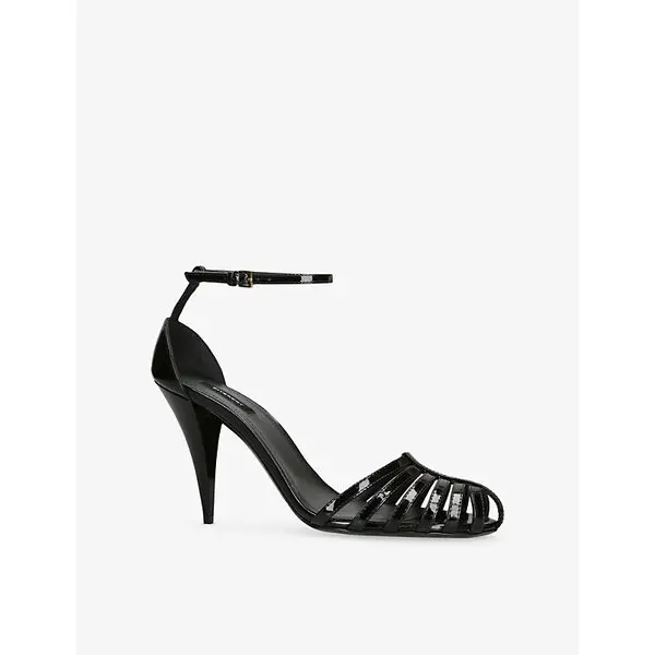 Givenchy Cage Leather Heeled Sandals