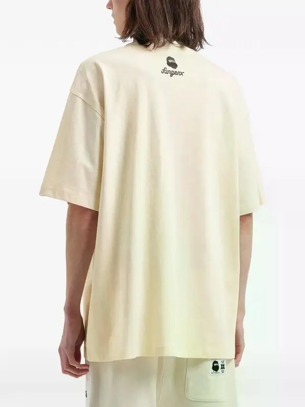 FINGERCROXX Logo-embroidery T-shirt - Neutrals