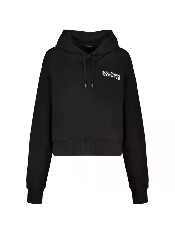 Balmain Logo Hoodie - Black