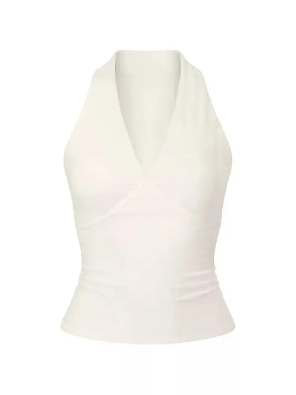 REFORMATION Halter Knit Top - Neutrals