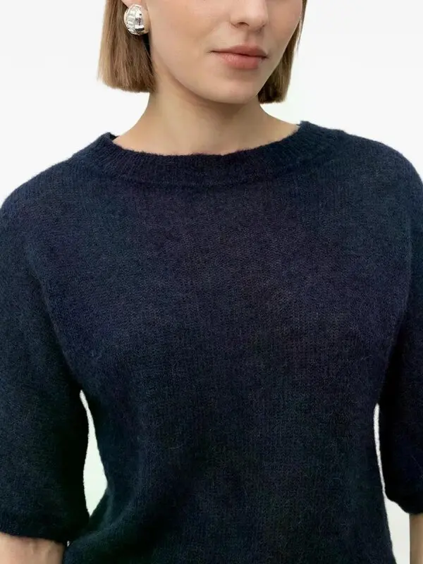 BOSS Short-sleeve Crew Neck Sweater - Blue