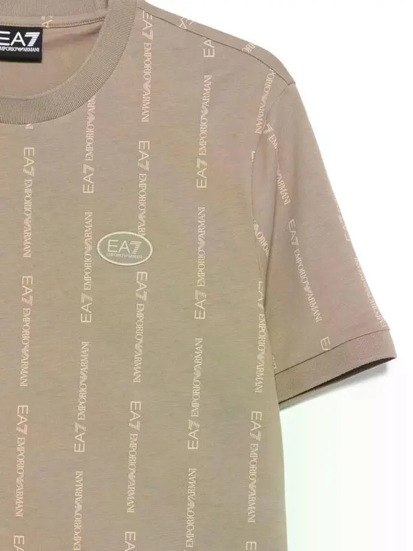 EA7 Logo-striped T-shirt